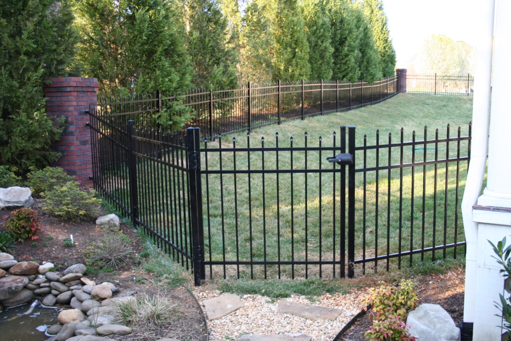 Aluminum Gates on a Slope - Bryant Fence